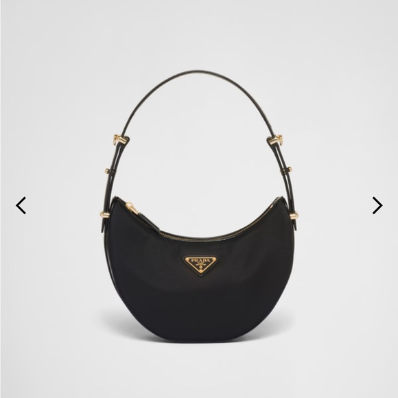 Prada | Bags | Prada Arqu Renylon And Brushed Leather Mini Shoulder Bag | Poshmark